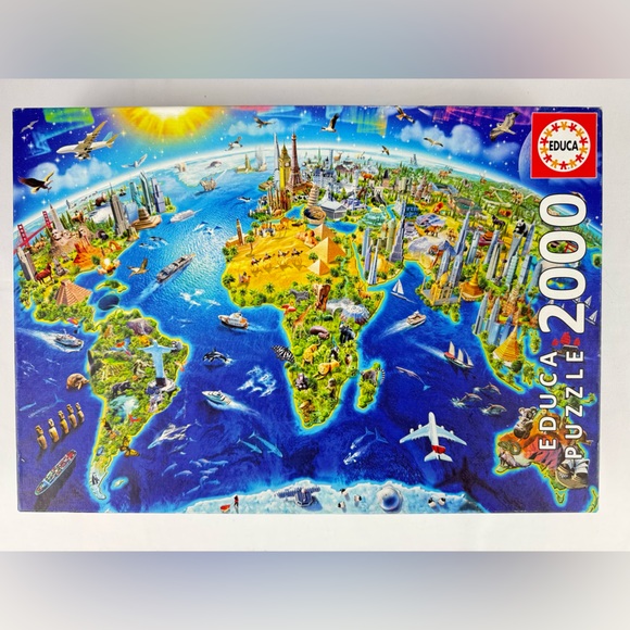 Educa | Games | Educa 200 Piece World Map Puzzle | Poshmark